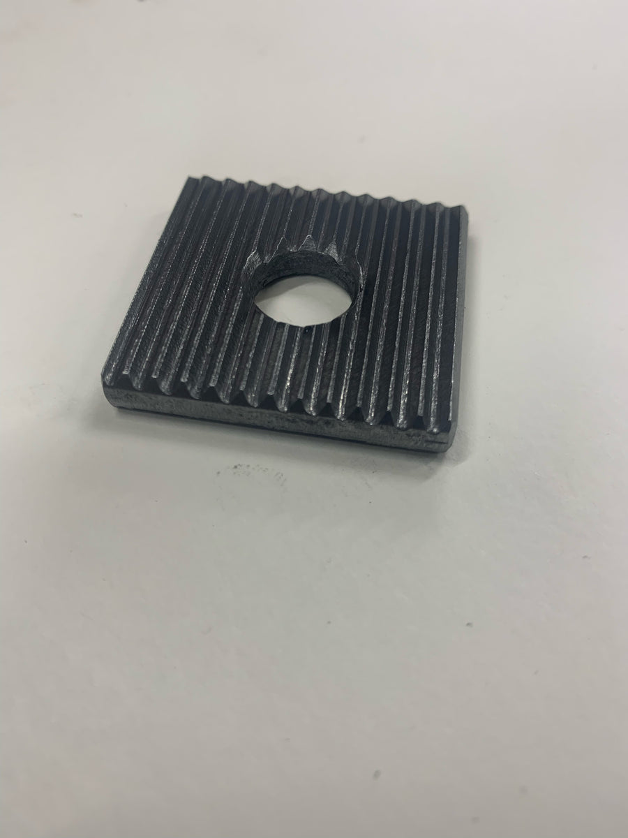 Serrated Block 1/4 Thick 1 1/2 Square 1/8 with 1/2 Hole – Illium Industries